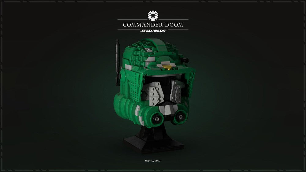 COMMANDER DOOM HELMET BUST - REBRICKABLE DESIGN