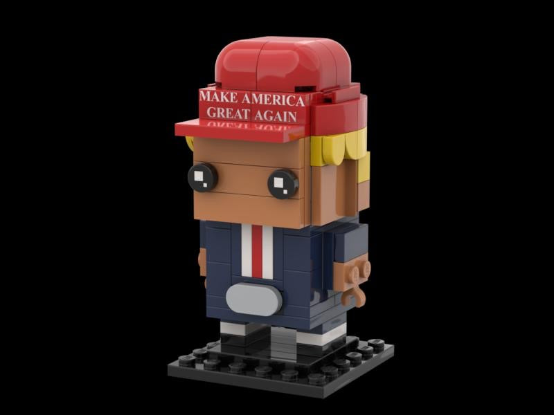 DONALD TRUMP BRICKHEADZ WITH HAT