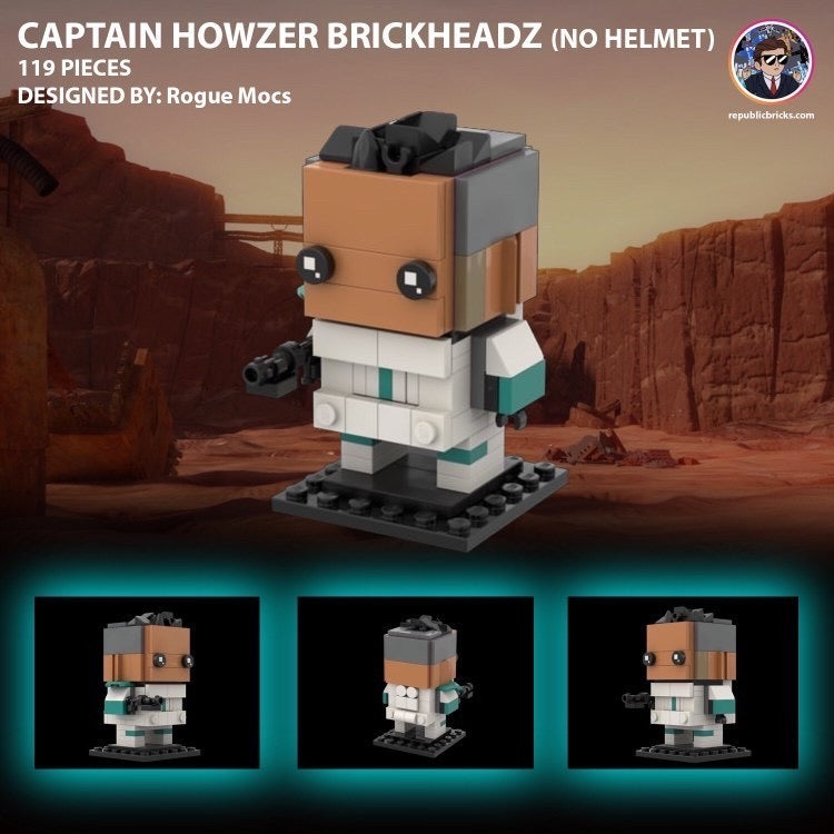 CAPTAIN HOWZER W/O HELMET BRICKHEADZ – REPUBLICBRICKS