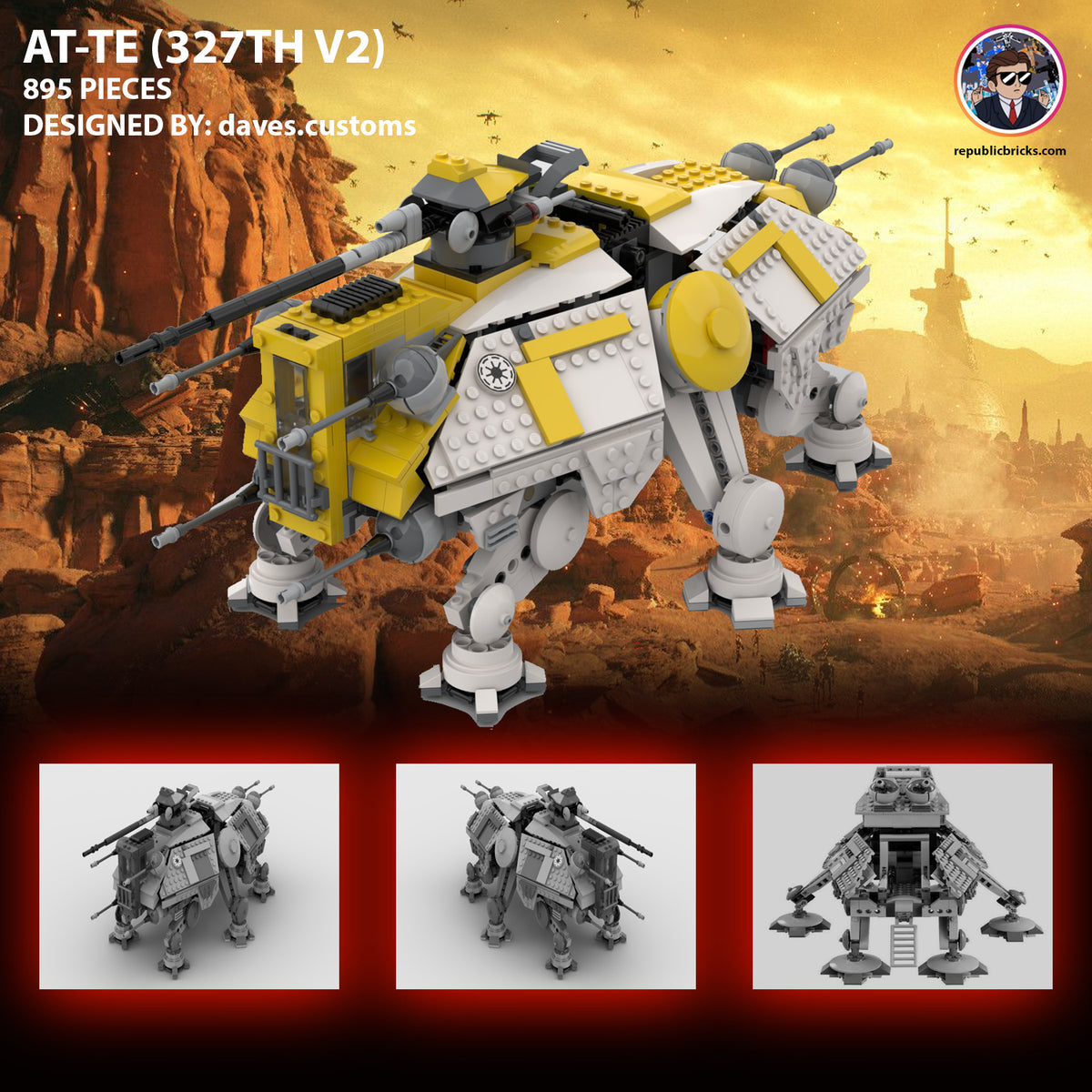 327TH LEGION V2 AT-TE – REPUBLICBRICKS