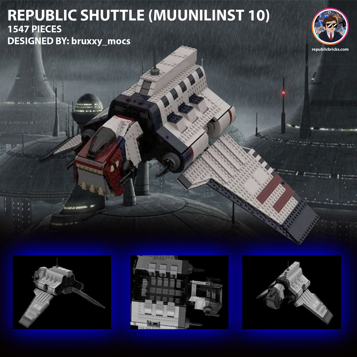 MUUNILINST 10 REPUBLIC ATTACK SHUTTLE V1 – REPUBLICBRICKS