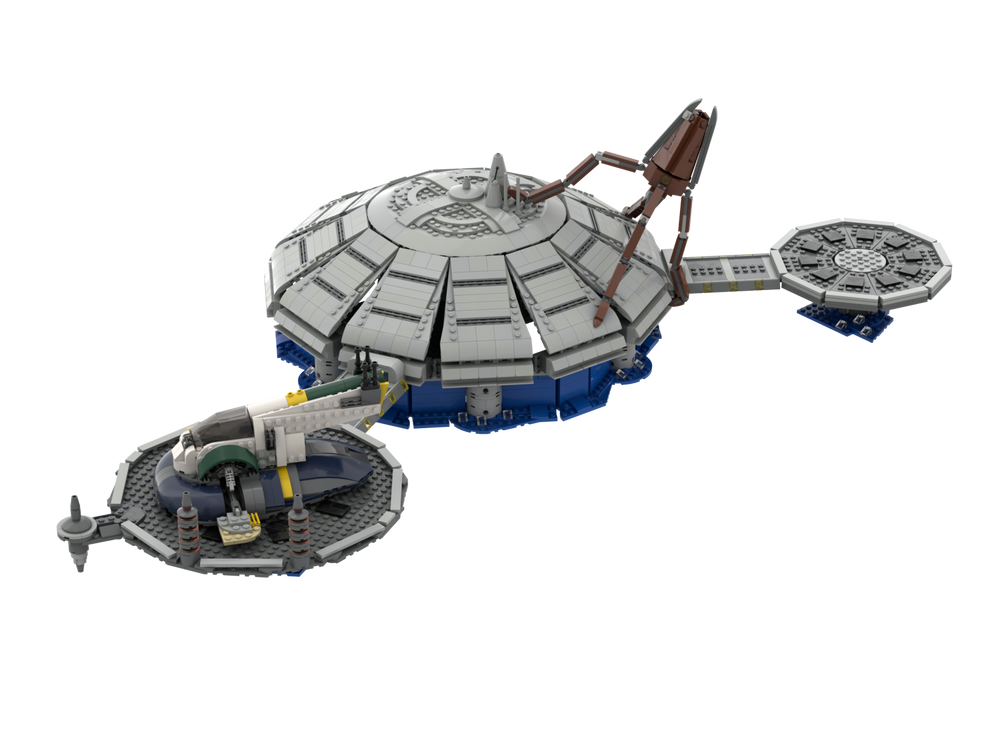 UCS KAMINO FACILITY WITH SLAVE 1 & TRIDENT CLASS ASSAULT SHIP